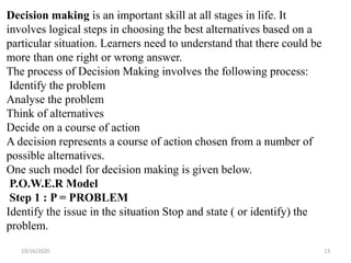 Life skills education unit 2 and 3 bed232 | PPTX