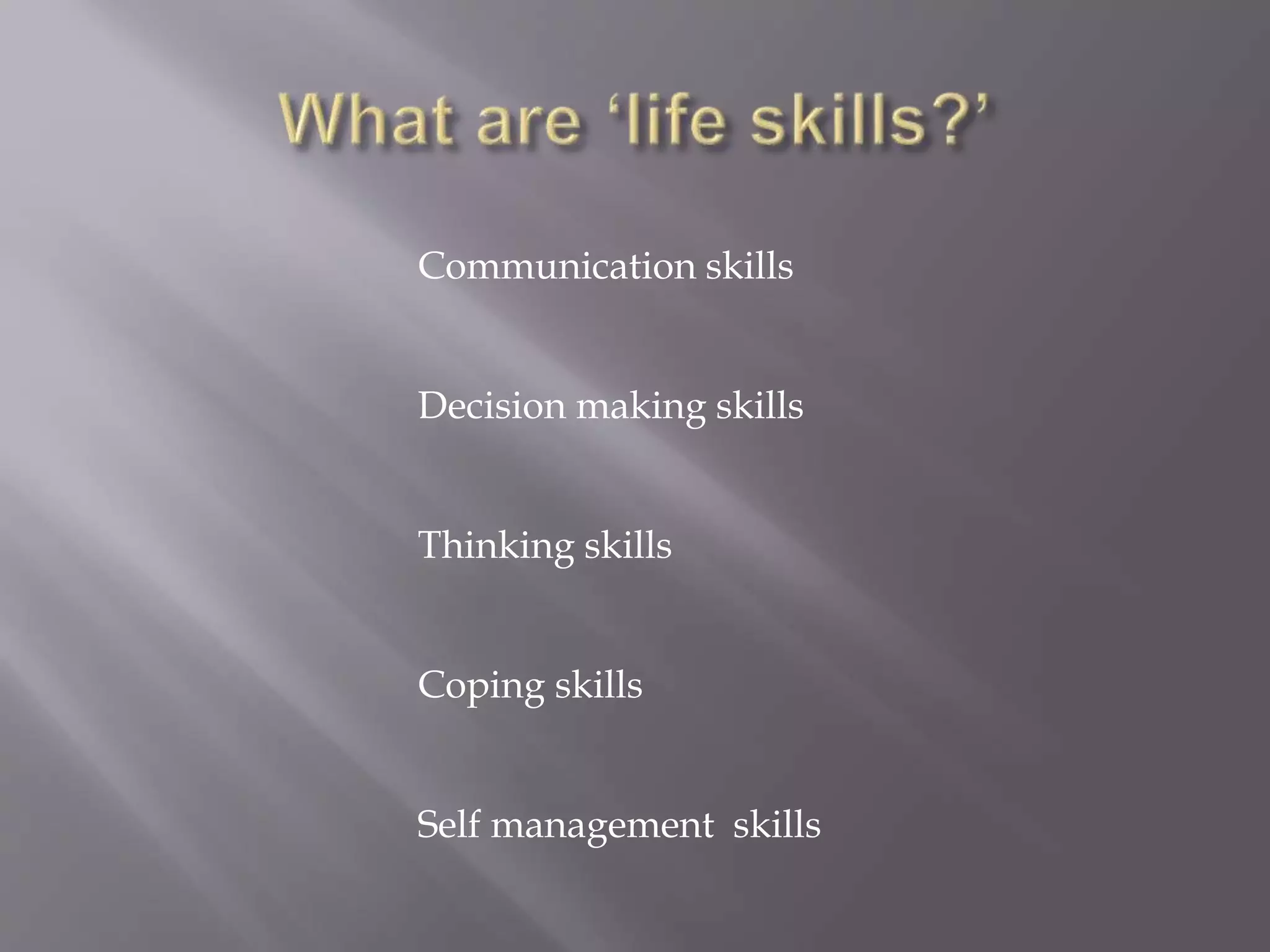Life skills lesson psd | PPT | Free Download