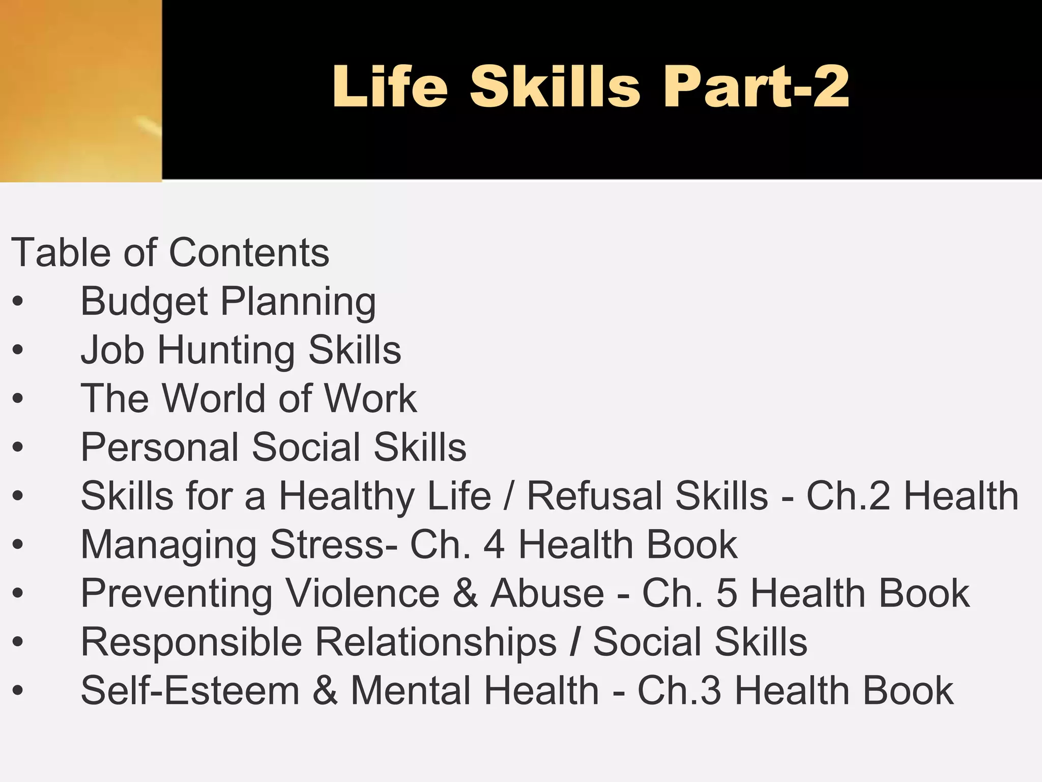 Life skills part 2 budgets | PPTX