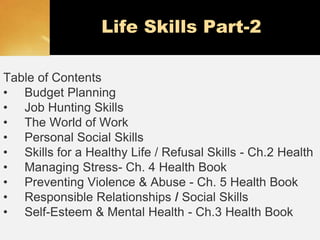 Life skills part 2 budgets | PPTX