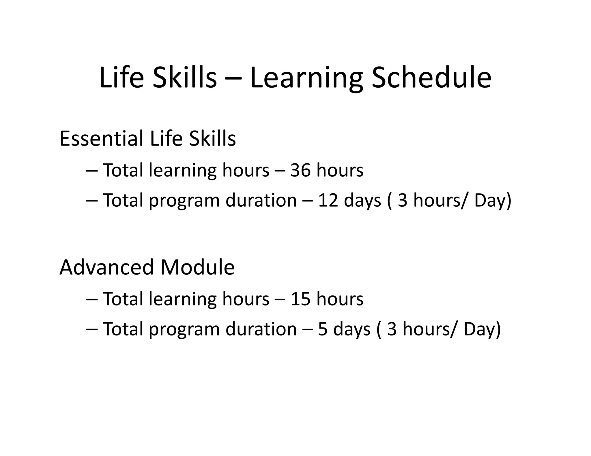 Life skills course | PDF