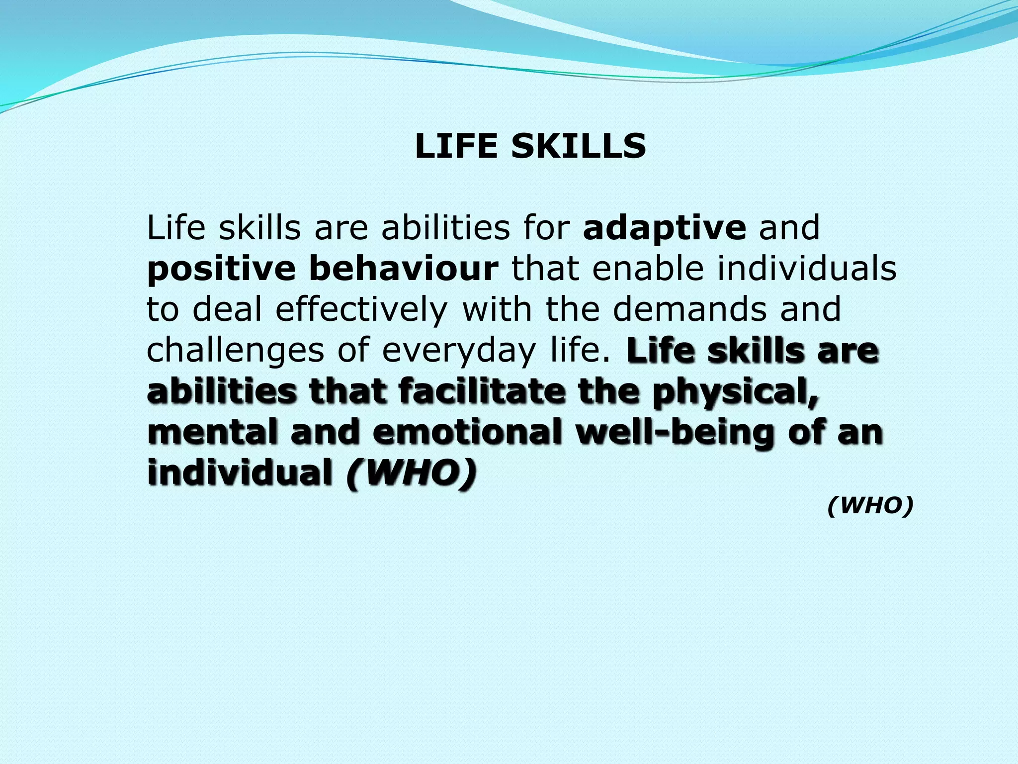 Life skills presentation | PPTX