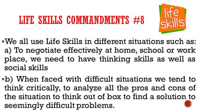 Life skills Session | PDF | Education