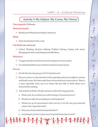Life Skill UNIT 3 | PDF