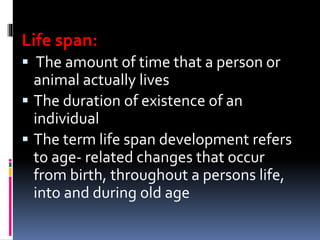 Life span | PPT
