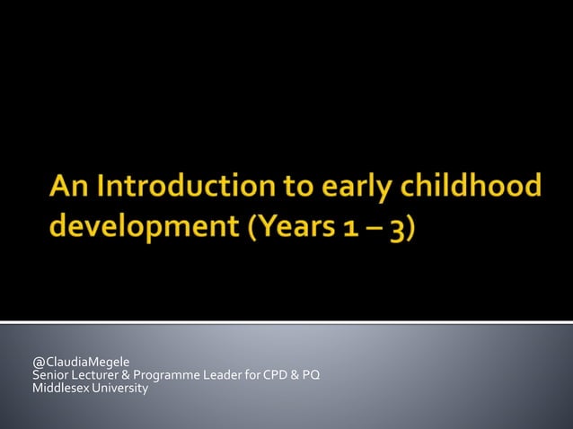 Lifespan development early childhood | PPTX