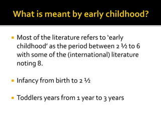 Lifespan development early childhood | PPTX