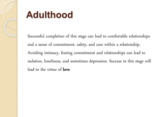 Life span development – Developmental task | PPTX