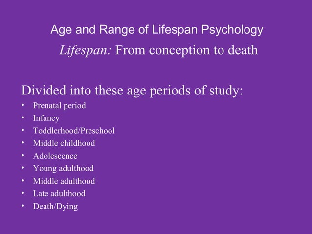 Lifespan Psychology Power Point Lecture, Chapter 1, Module 1.1 | PPT ...