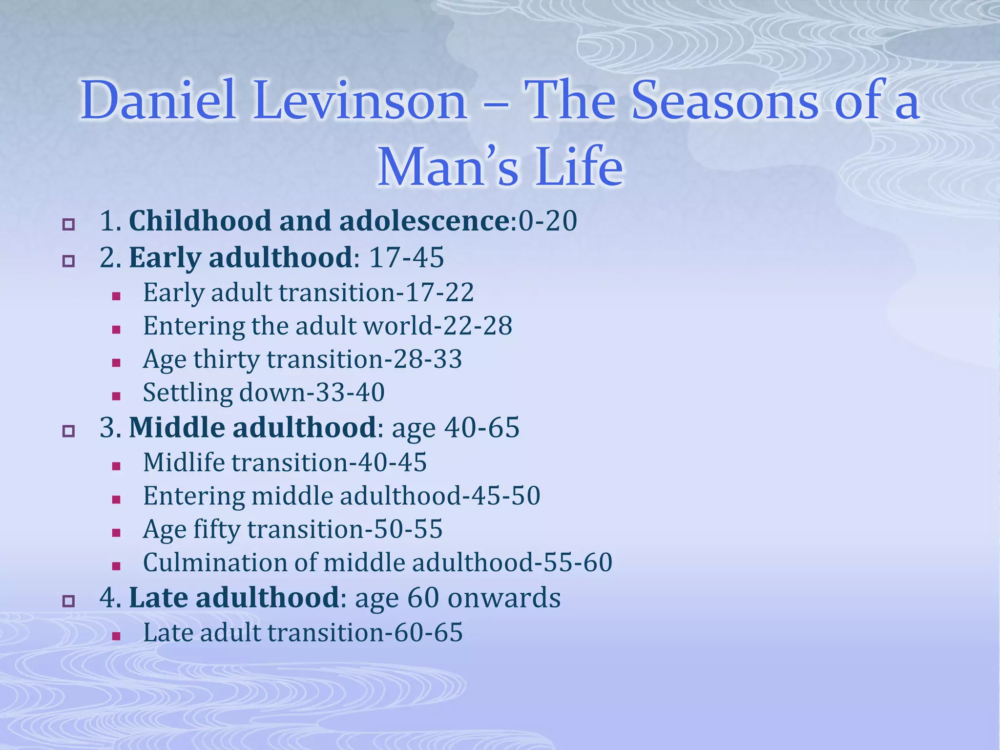 Lifespan transitions | PPTX