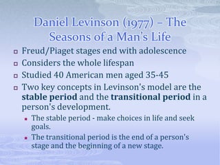 Lifespan transitions | PPTX