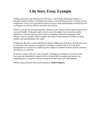Life Story Essay Example.pdf