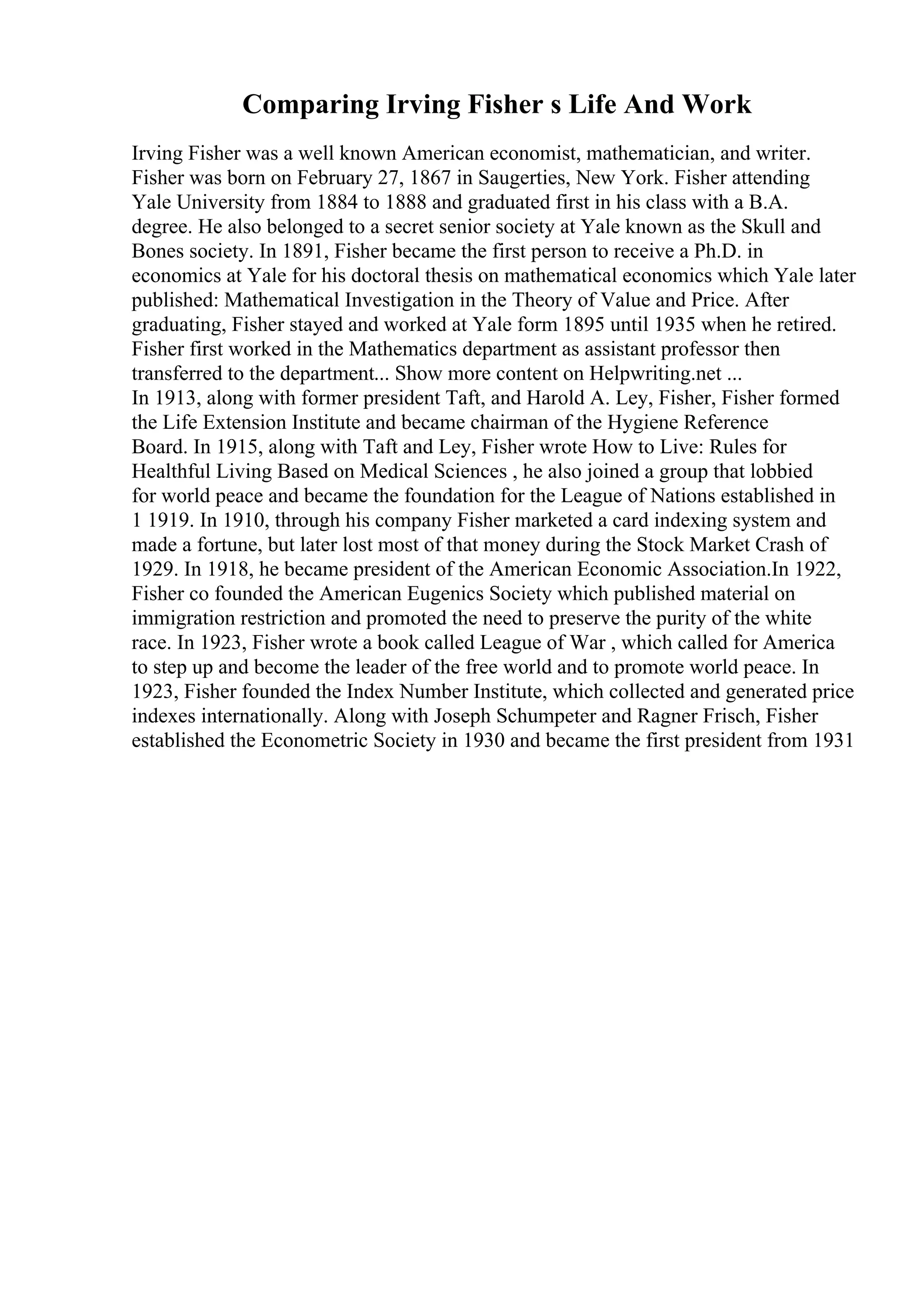 Life Story Essay Example.pdf | Retail Property | Real Estate