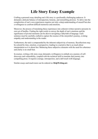 Life Story Essay Example.pdf
