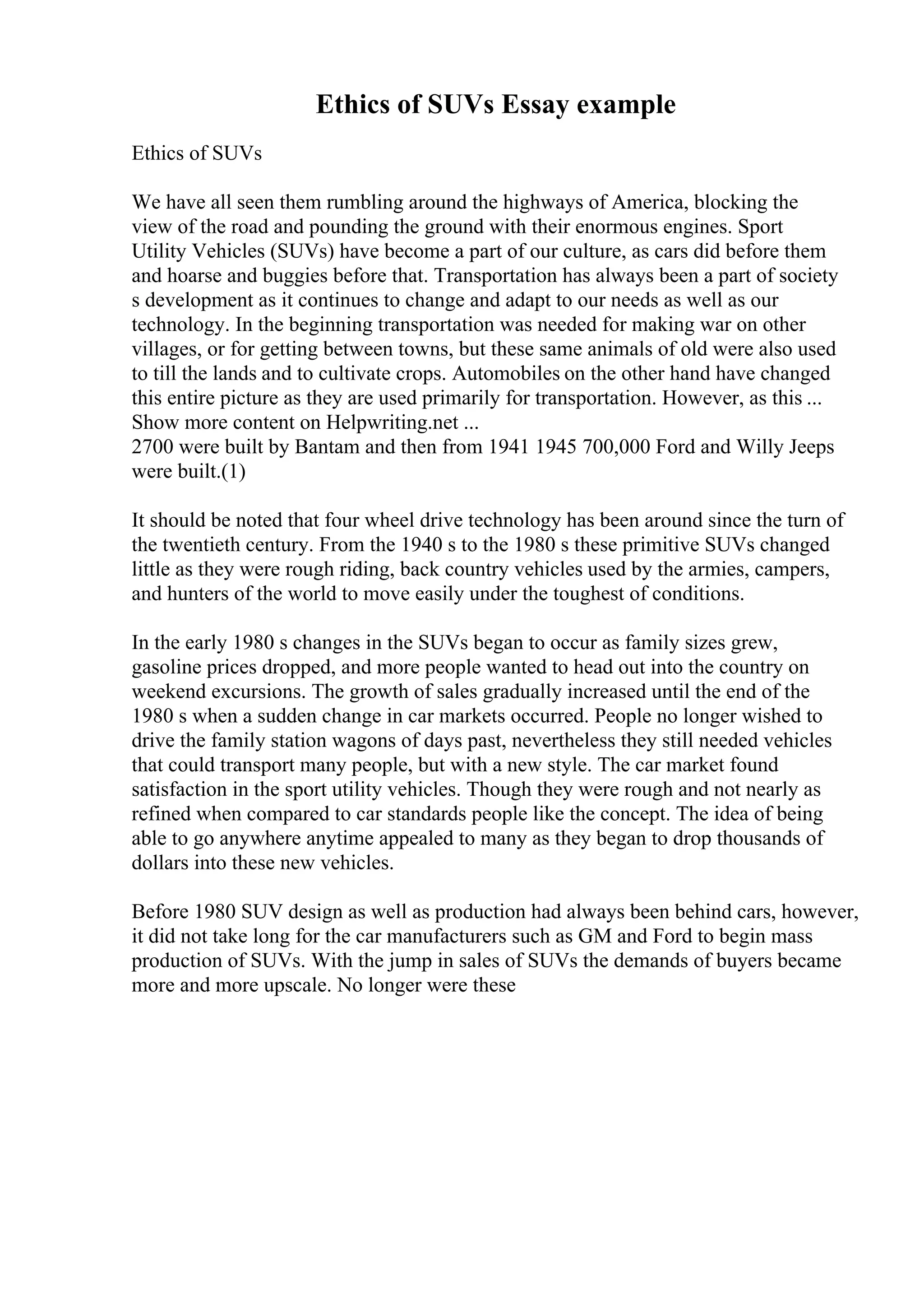 Life Story Essay Example | PDF