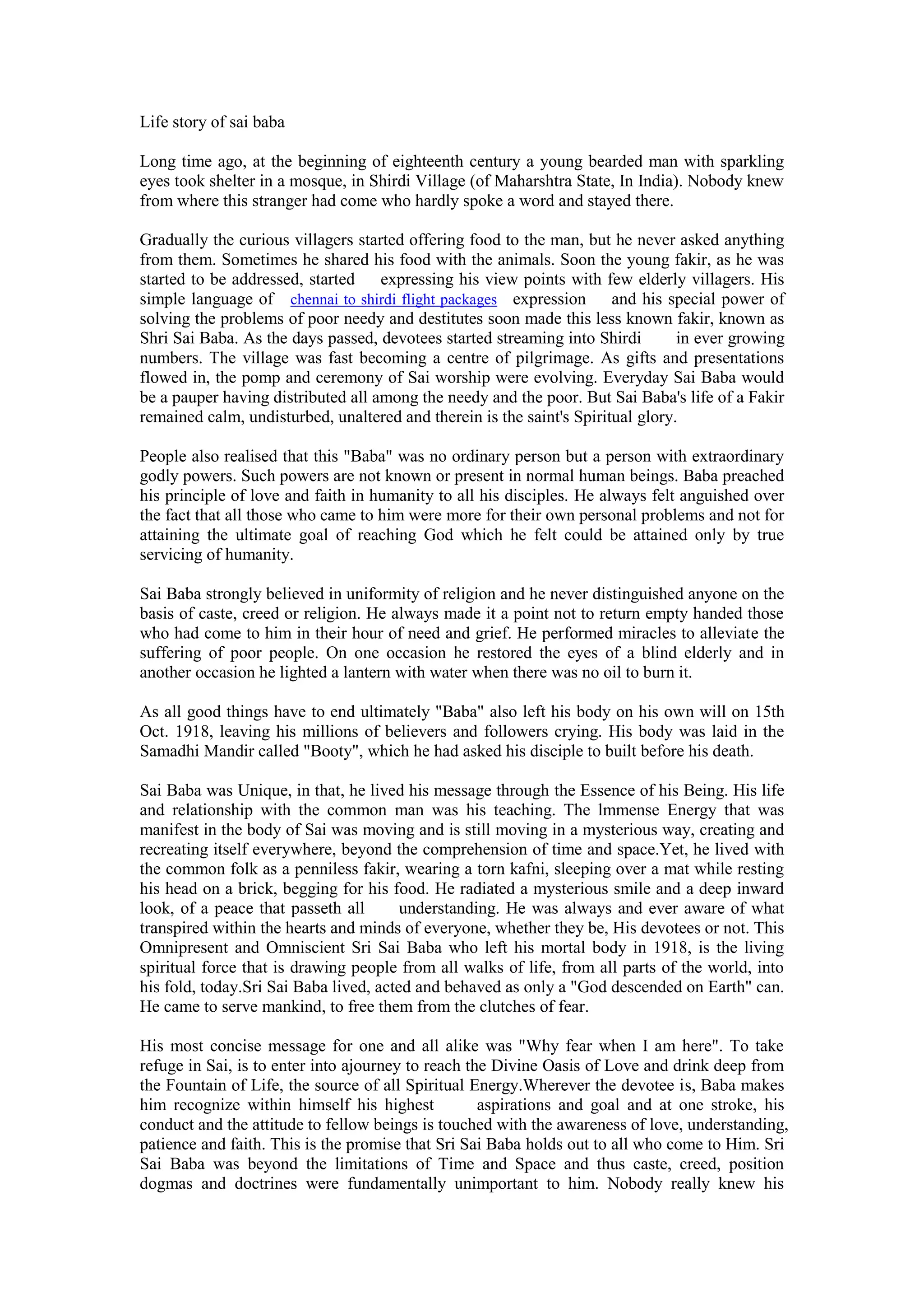 Life story of sai baba.doc