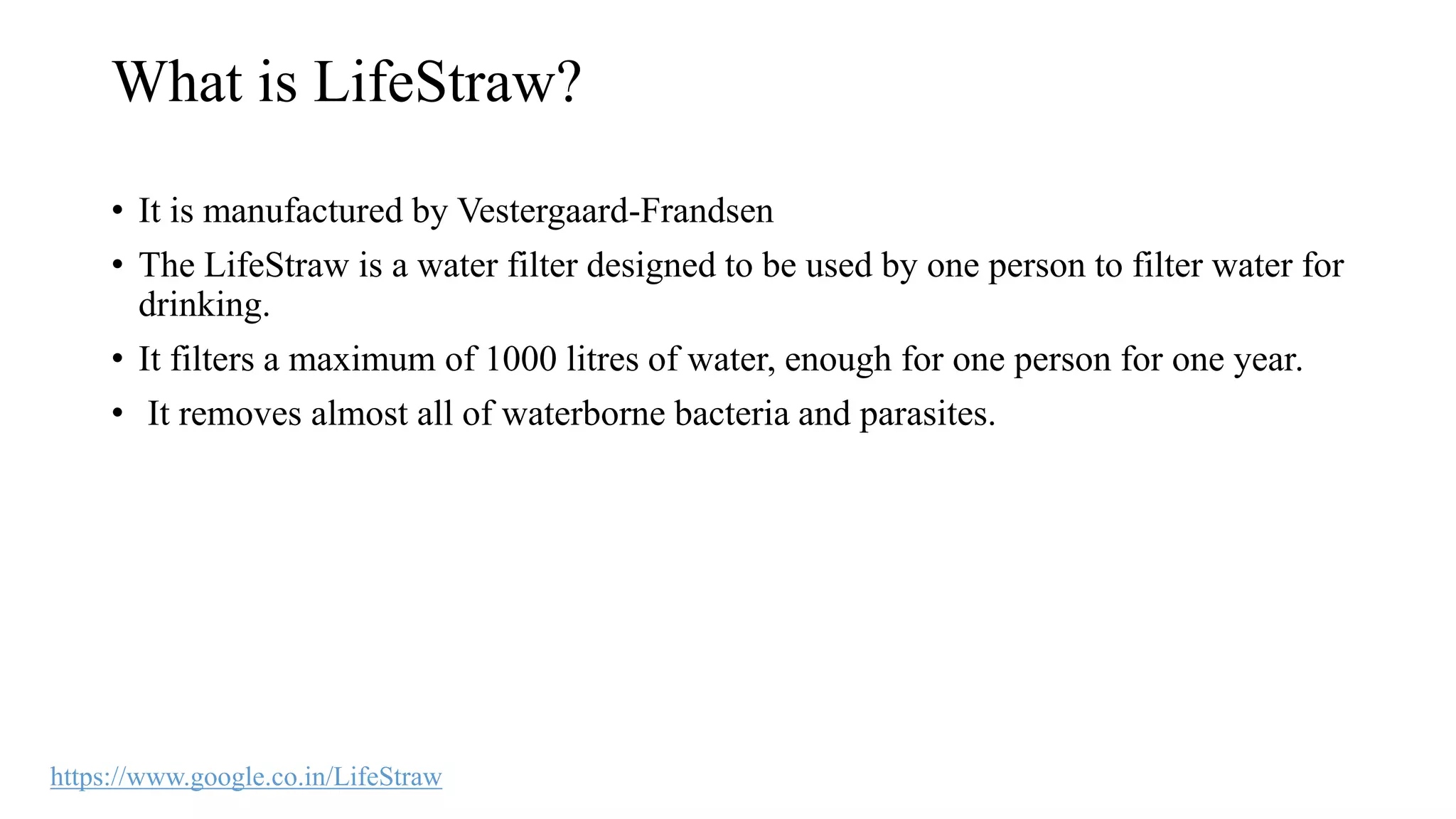 Lifestraw | PPTX