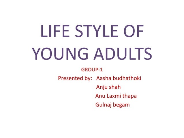 Life style | PPTX | Young Adult | Genres