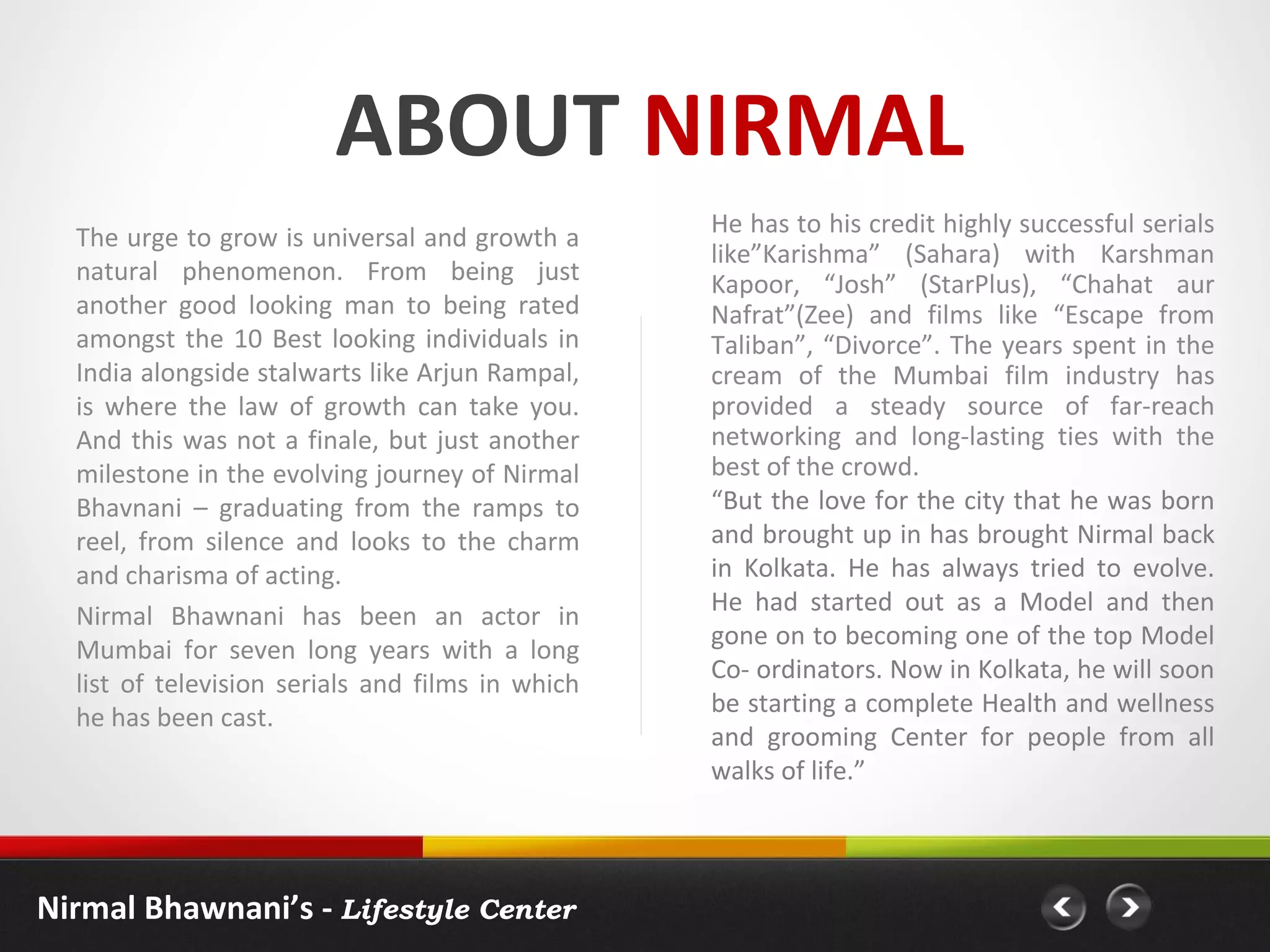 Lifestyle center nirmal(1) | PPT