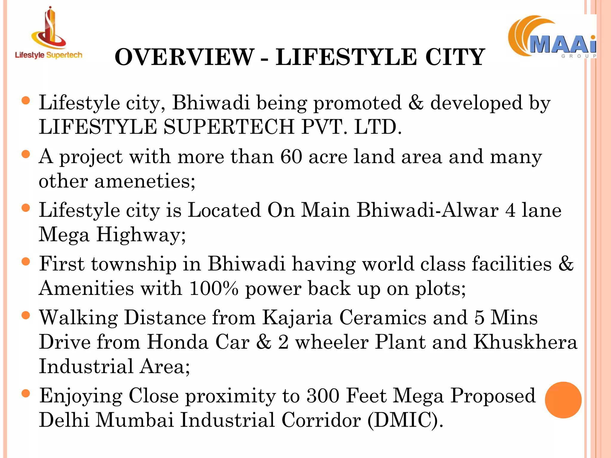 Lifestyle City, Bhiwadi | PPT | Landscaping | Home & Garden