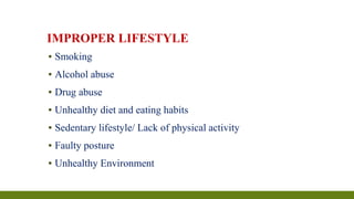 Lifestyle disease and its primary and secondary prevention | PPTX