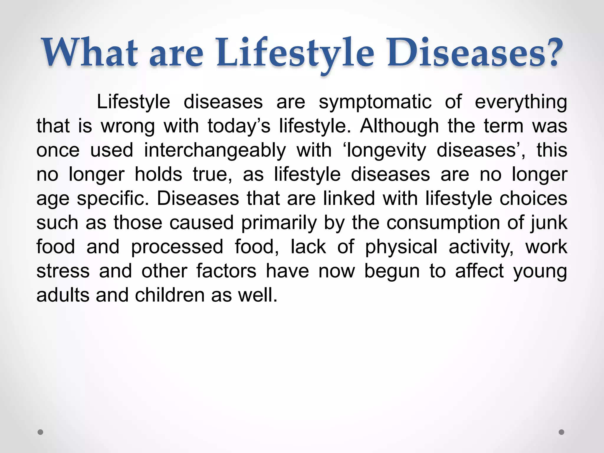 Lifestyle diseases | PPTX