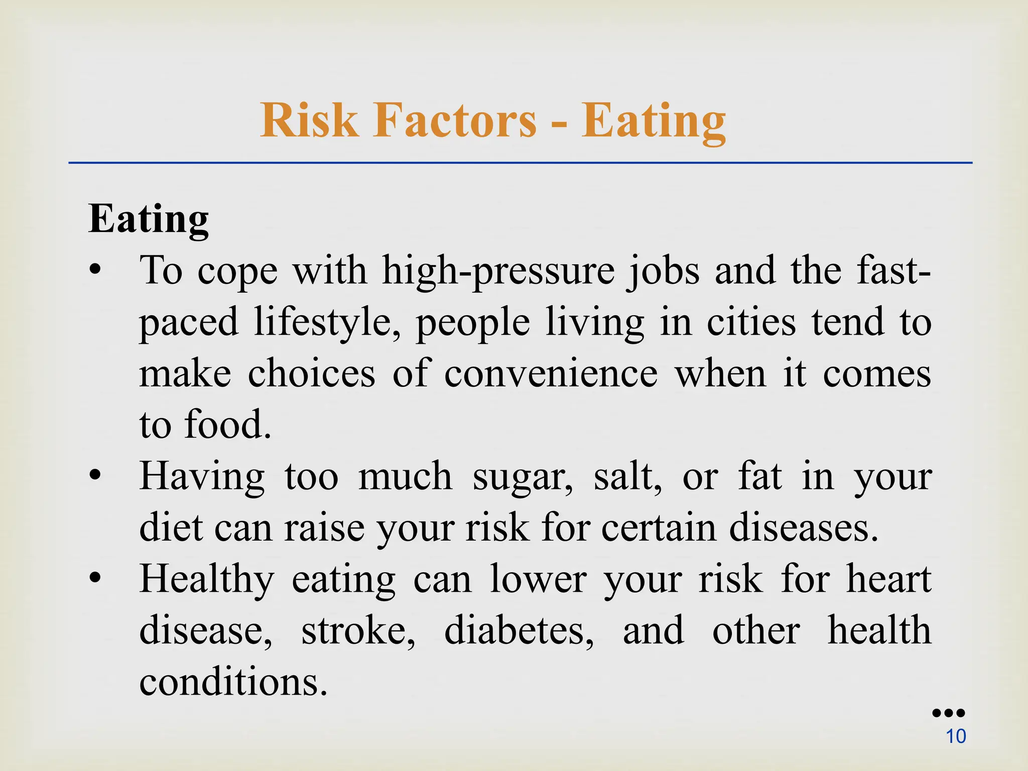 Lifestyle Diseases - definition, types, causes, risk factors | PDF