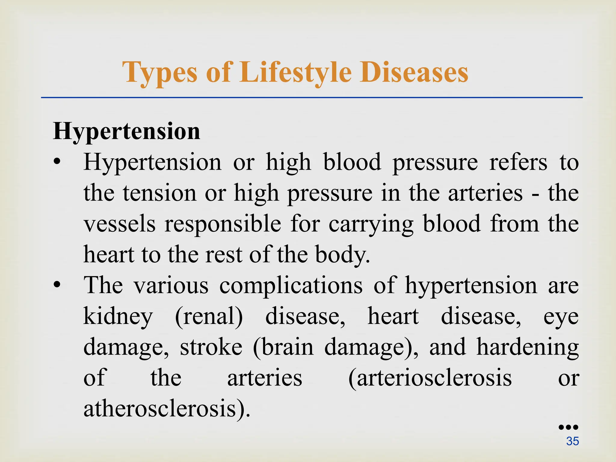 Lifestyle Diseases - definition, types, causes, risk factors | PDF