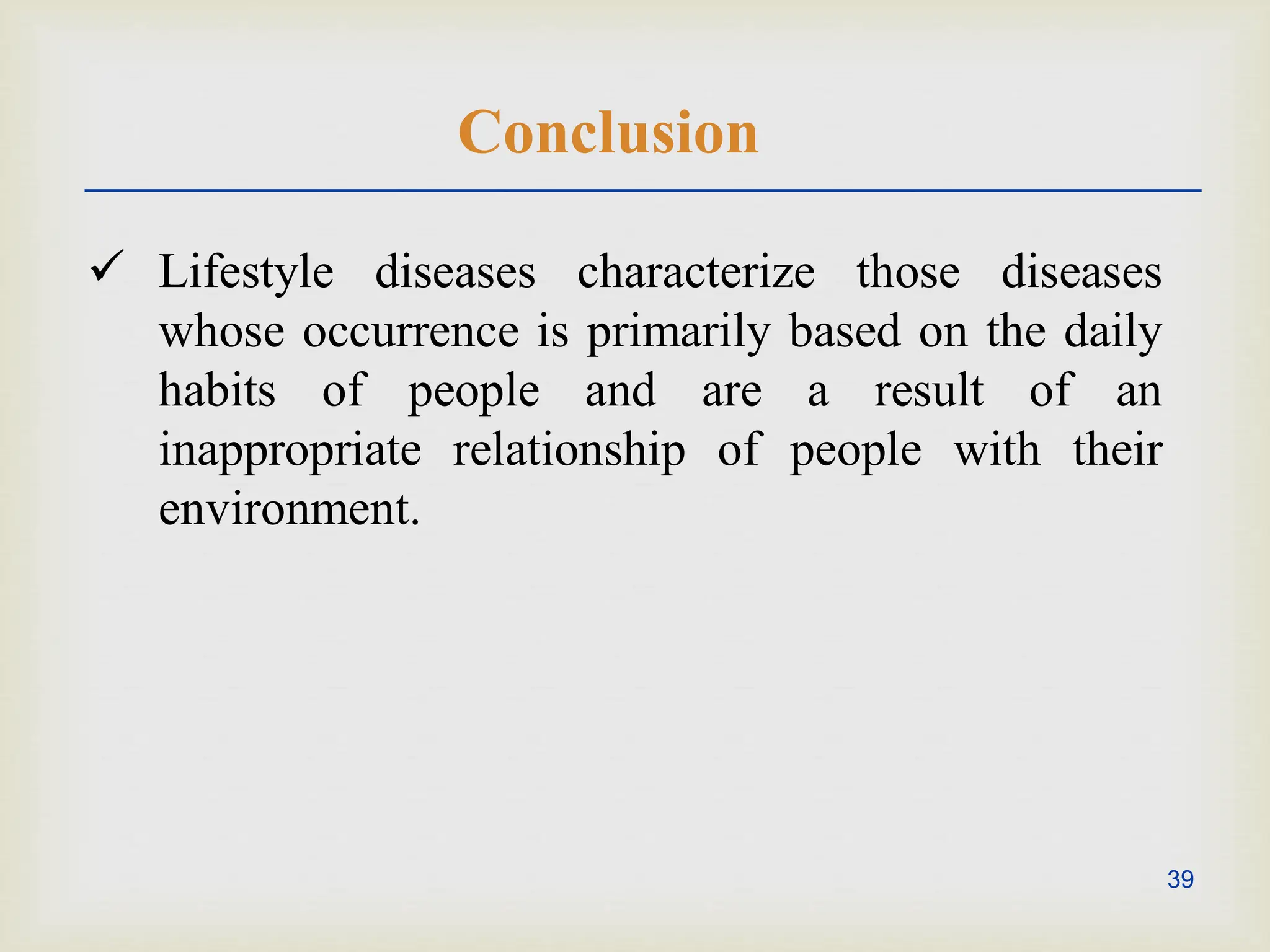 Lifestyle Diseases - definition, types, causes, risk factors | PDF