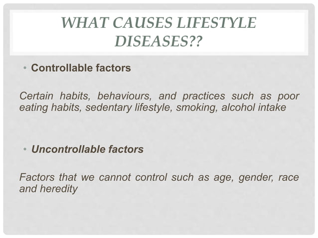 Lifestyle diseases and management | PPTX | Diabetes | Diseases and ...