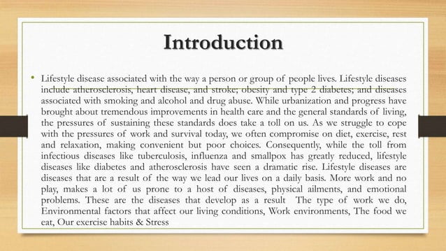 Lifestyle diseases ppt(harish) | PPTX