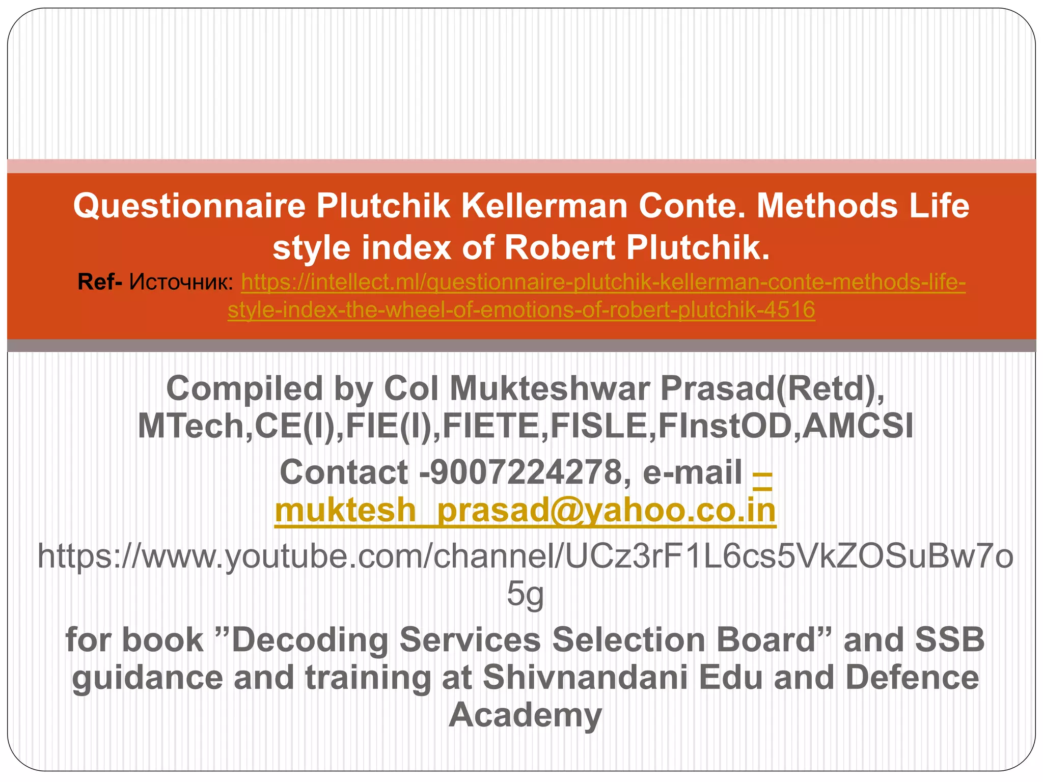 Life Style Index Plutchik Kellerman.pptx