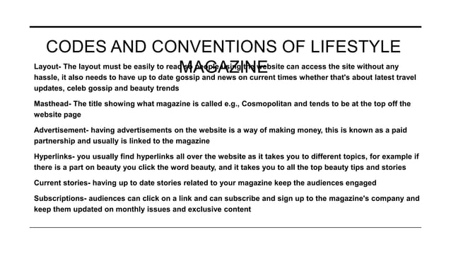 Lifestyle Magzine Codes and Conventions.pptx