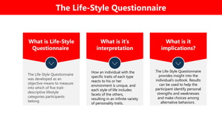 Lifestyle Questionnaire knowhow and implications | PPTX