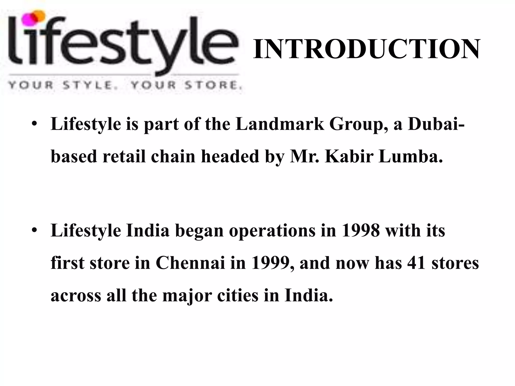 Lifestyle retail store | PPTX
