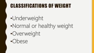 Lifestyle & Weight Management | PPTX