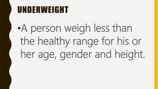 Lifestyle & Weight Management | PPTX