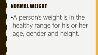 Lifestyle & Weight Management | PPTX