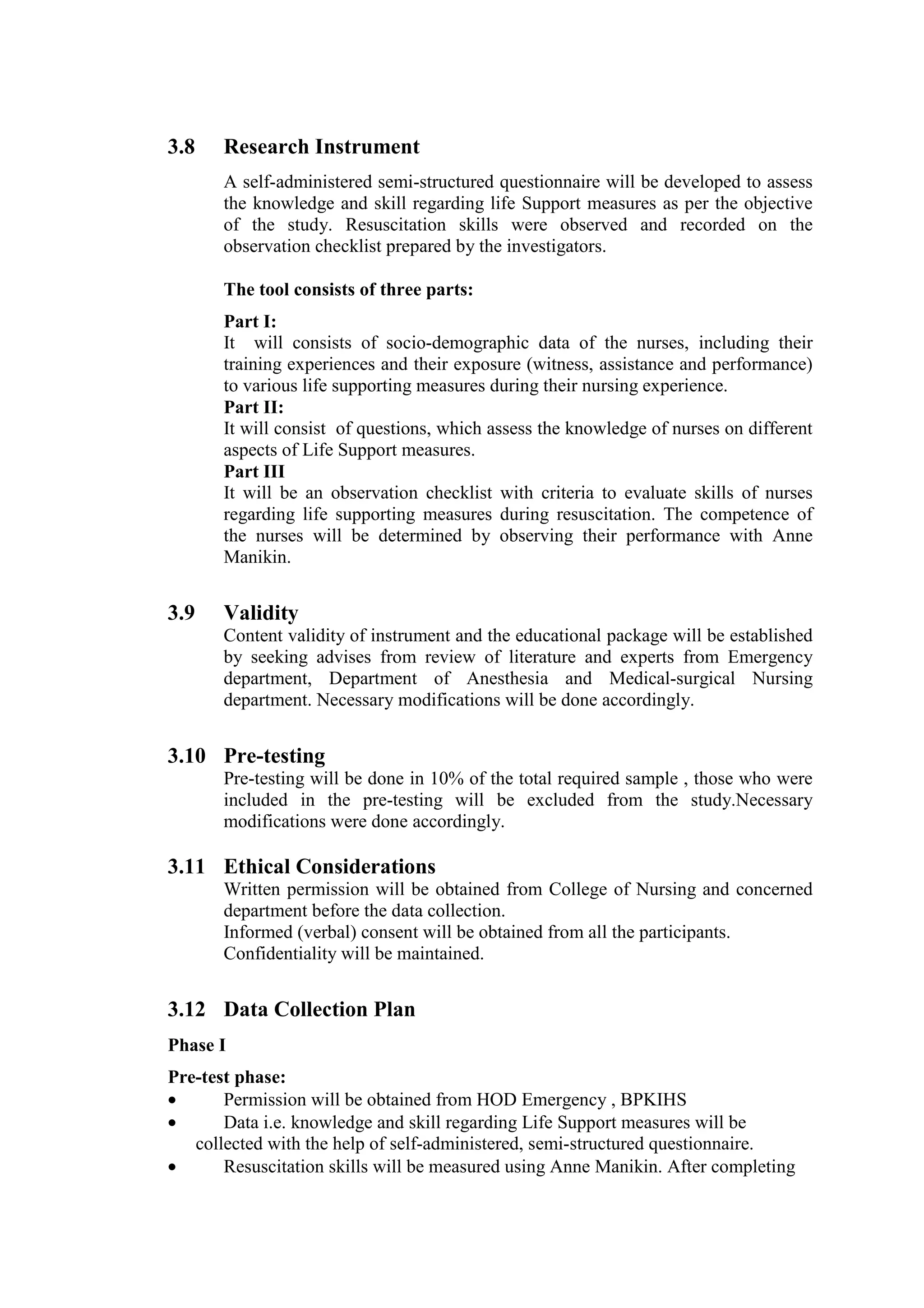 Life support measures kp among nurses proposal | PDF