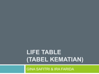 Life table | PPTX