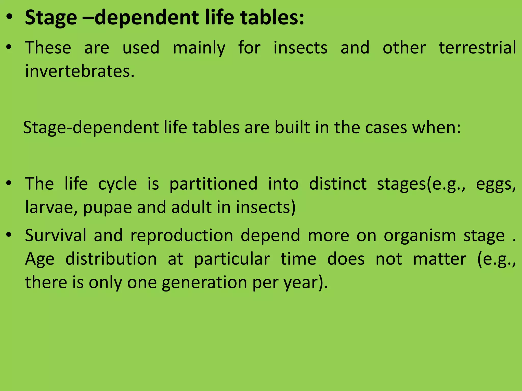 Life tables | PPTX