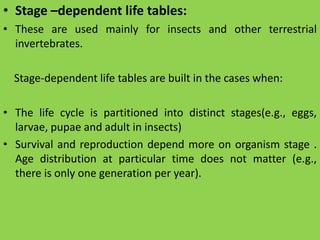 Life tables | PPTX