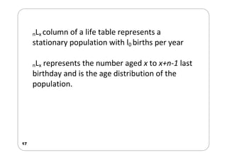 Life table in both abridged and complete | PDF | Science