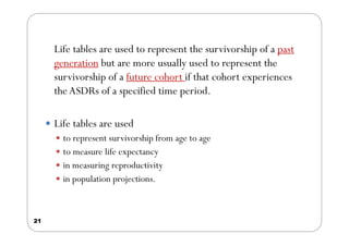 Life table in both abridged and complete | PDF | Science