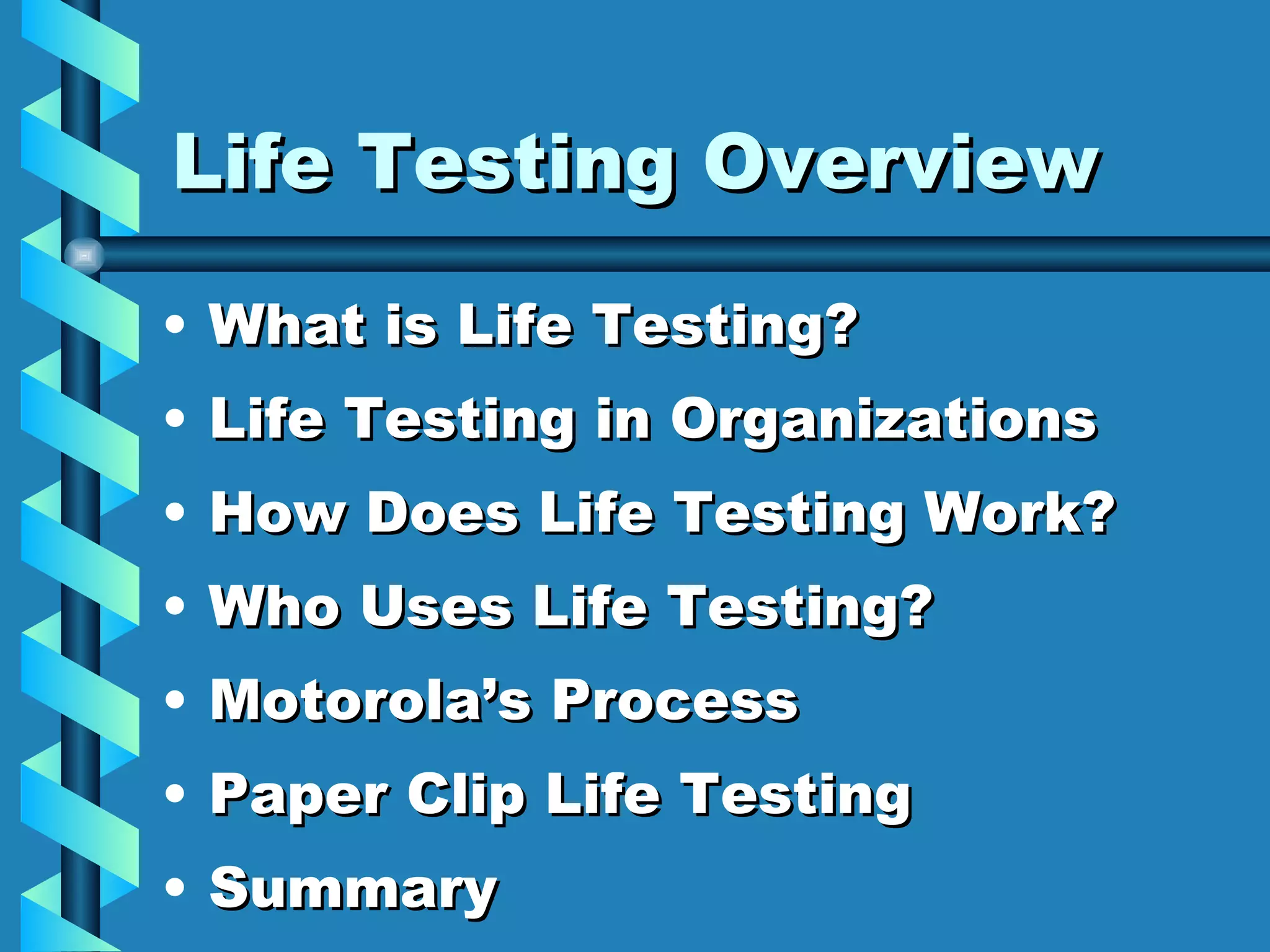 Life Testing[1] | PPT
