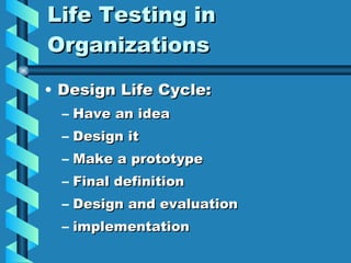 Life Testing[1] | PPT
