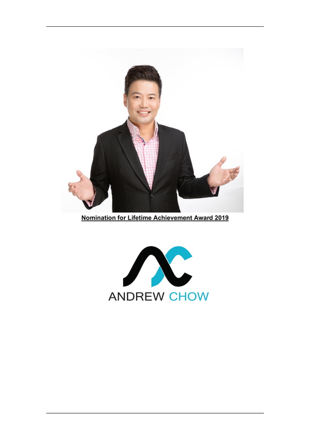 Life-Time Achievement Award 2019 - Andrew Chow | PDF