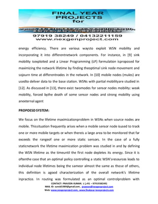 Lifetime maximization of wireless sensor networks with a mobile | PDF