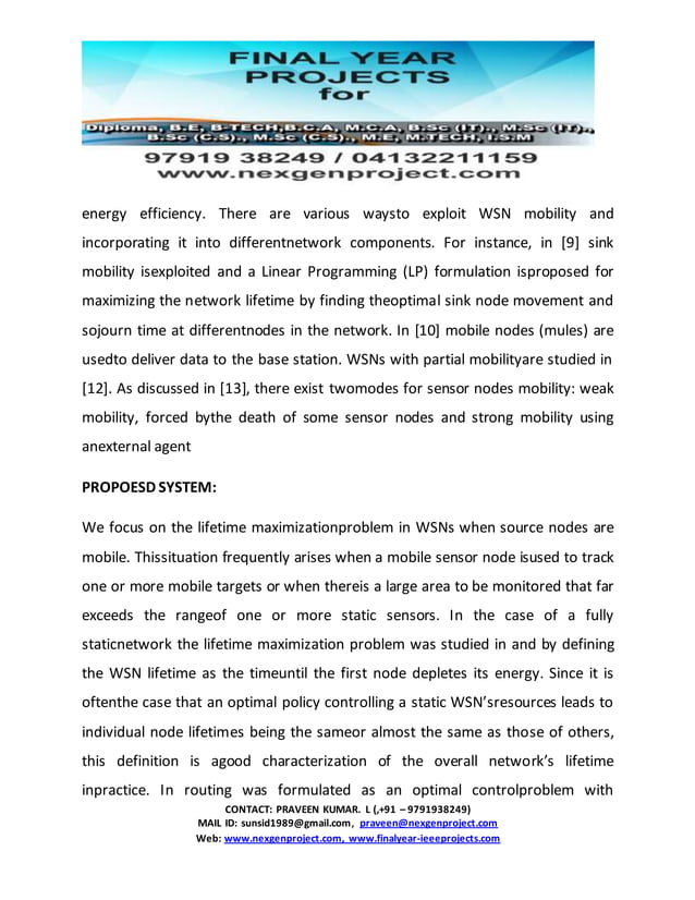 Lifetime maximization of wireless sensor networks with a mobile | PDF