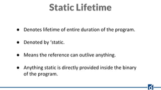 Lifetime in Rust | PDF